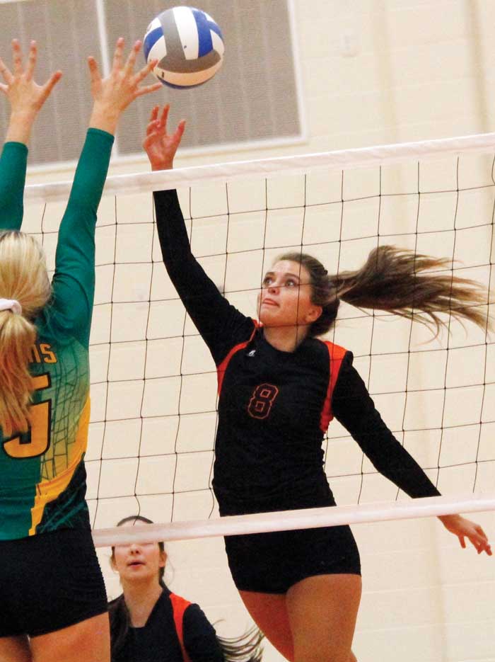 Flores, Slabach shine in volleyball dominance | Davie County Enterprise ...